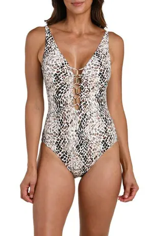 La Blanca Wild Whispers One-piece Swimsuit - Taupe