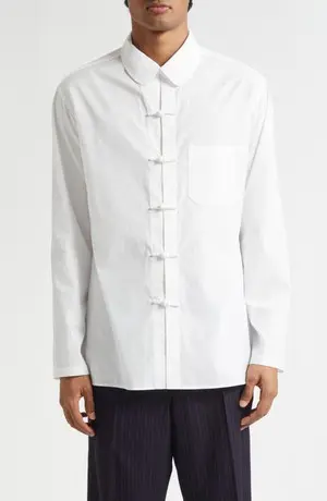 Yohji Yamamoto Spread Collar Shirts For Men