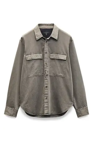 Rag & Bone Finch Cotton & Lyocell Button-up Overshirt