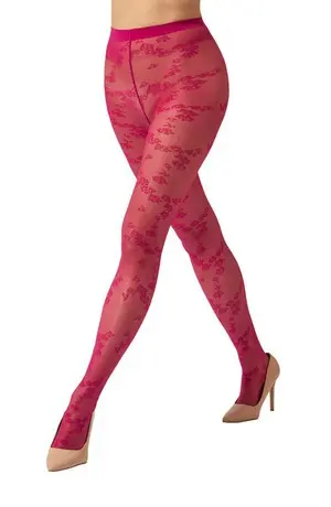 Wolford Floret Tights - Ruby