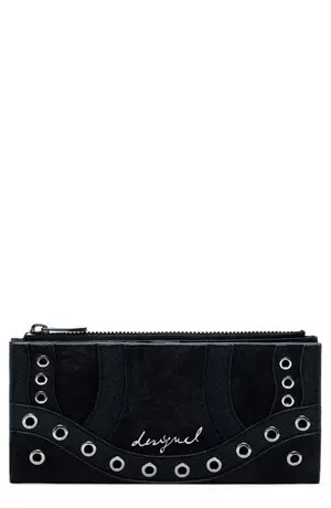 Desigual Medium Studded Wallet - Black