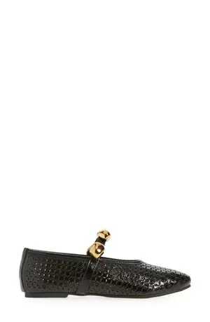 KOKO + PALENKI Shia Mary Jane Flat - Black Leather