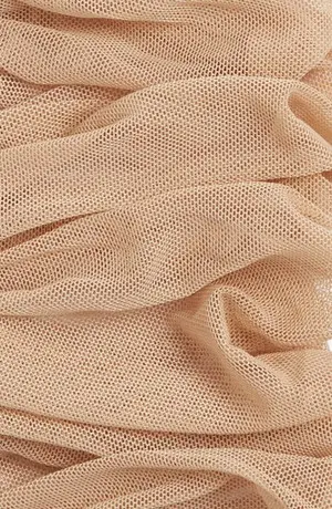 HIGH HEEL JUNGLE Ariana Ruched Mesh Opera Gloves - Nude