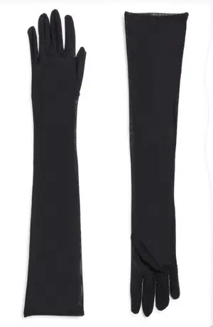 HIGH HEEL JUNGLE Lily Long Mesh Gloves - Black
