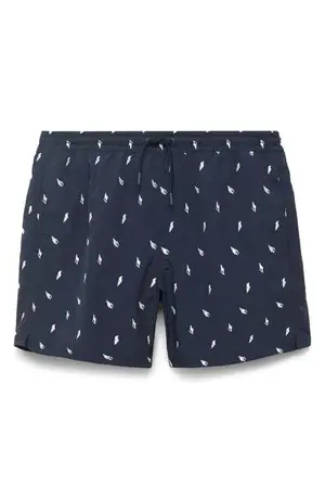 Mango Shell Embroidered Swim Trunks