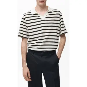 Mango Stripe Slub Polo