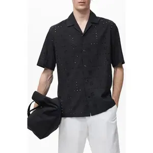 Mango Cotton Broderie Anglaise Button-up Shirt