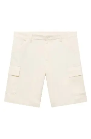 Mango Cotton-blend Bermuda Cargo Shorts