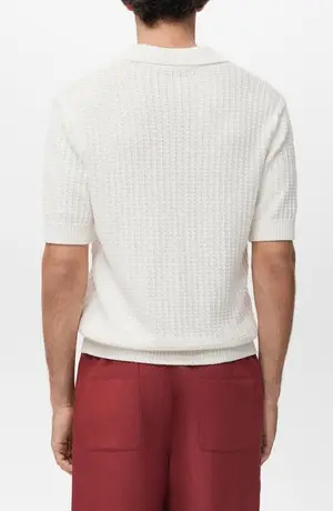 Mango Johnny Collar Polo Sweater