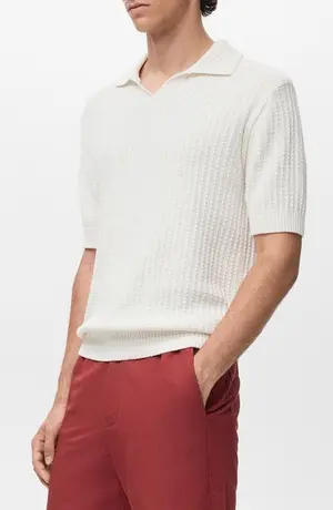 Mango Johnny Collar Polo Sweater
