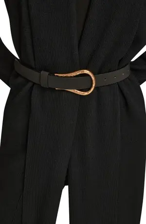 Donna Karan New York Belted Longline Cardigan - Black