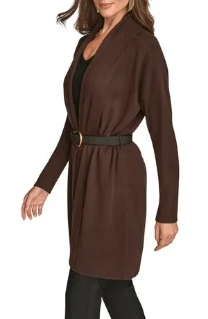 Donna Karan New York Belted Longline Cardigan