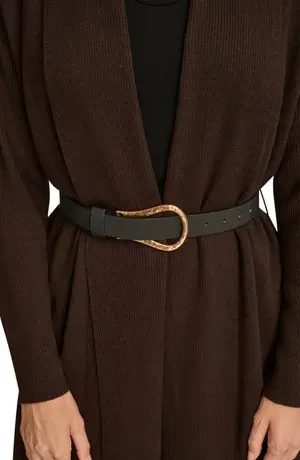 Donna Karan New York Belted Longline Cardigan