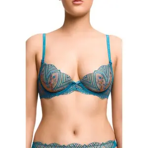 DITA VON TEESE Fortunia Underwire Plunge Bra - Mosaic