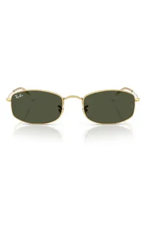 Ray-ban 52mm Irregular Oval Sunglasses - Arista/green
