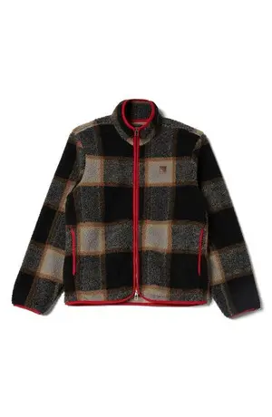 Brixton Buffalo Plaid Fleece Zip-up Jacket