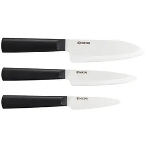KYOCERA Innovationwhite® 3 Piece Ceramic Knife Set - Black