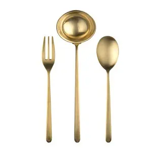 MEPRA Linea Serving Set3 Pieces Ice Gold