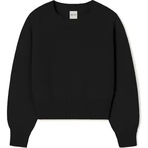 VIR VITA Genevieve Cashmere Crewneck Sweater Black