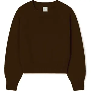 VIR VITA Genevieve Cashmere Crewneck Sweater - Espresso