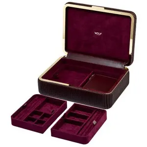 Wolf Bella Jewellery Box - Bordeaux