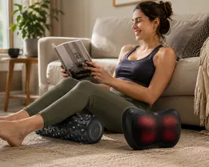 PURSONIC Vibrating Foam Roller & Shiatsu Neck Massager