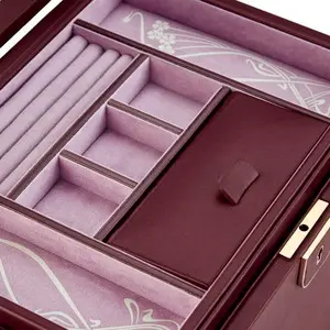 Wolf Liberty Jewelry Box - Burgundy