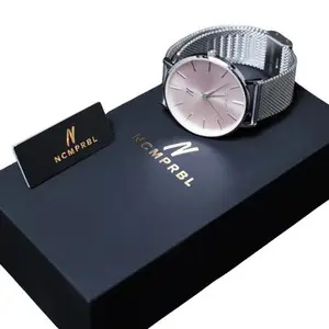 NCMPRBL Advance Blush Mesh Strap Watch - Silver/pink