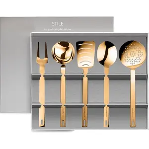 MEPRA Stile Kitchen Tools With Box5 Pieces - Gold