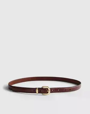 Madewell Skinny Leather Belt - Stained Rosewood
