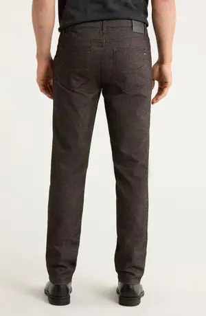 BRAX Cadiz Woolook Straight Leg Pants - Brown