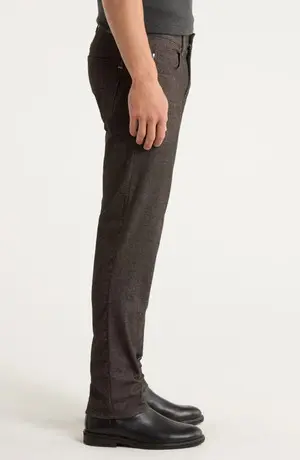 BRAX Cadiz Woolook Straight Leg Pants - Brown