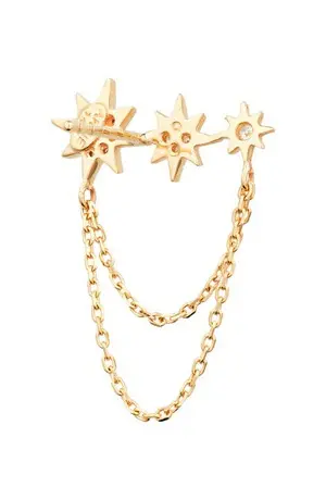 Anzie Morgan North Star Drop Earrings - Gold Left