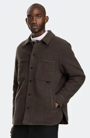 Canada Goose Atikinson Wool-blend Shirt Jacket - Heather Espresso-brun Chin
