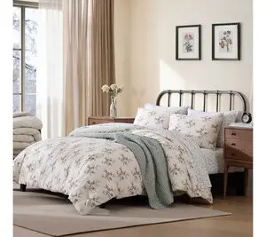 Laura Ashley Jessika Cotton Flannel Full/queen Comforter Set - One-color
