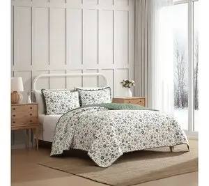 Laura Ashley Miranda Cotton Twin Quilt Set
