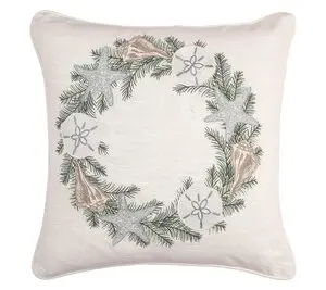 VALERIE PARR HILL 18' X 18' Shell Wreath Throw Pillow Valerie - One-color