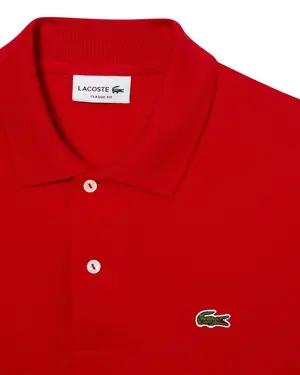 Lacoste Classic Cotton Pique Fashion Polo Shirt - Red