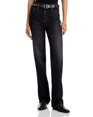 MOTHER The Rambler High Rise Zip Heel Jeans