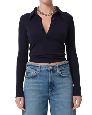 Women's Long Sleeve Polo Tops