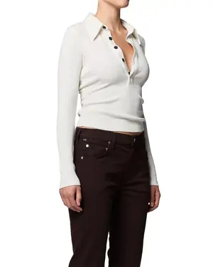 Citizens Of Humanity 60's Long Sleeve Polo Top - Pashmina