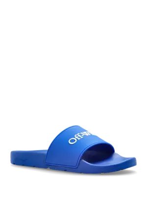 Off-White Logo Slides - Blue