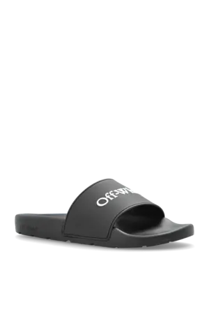 Off-White Logo Slides - Black