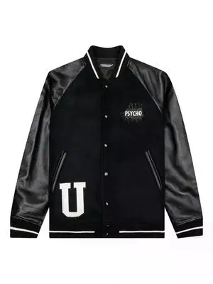 UNDERCOVERISM Psycho Leather-sleeved Bomber Jacket