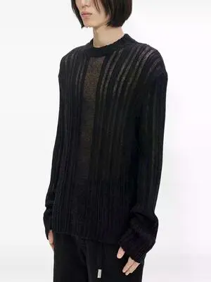 ANN DEMEULEMEESTER Halvar Ribbed-knit Sweater
