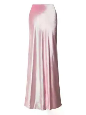 Alberta Ferretti Satin Maxi Skirt - Pink