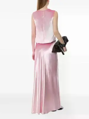 Alberta Ferretti Satin Maxi Skirt - Pink
