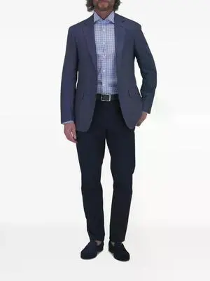 Canali Checked Blazer - Blue