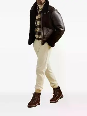 Ralph Lauren Purple Label Shearling-collar Biker Jacket