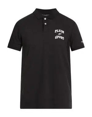 PLEIN SPORT Swim Polo Shirt Size Polyester, Cotton - Black
